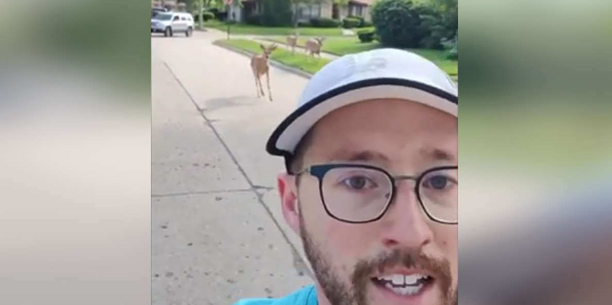 A Man Out on a Run Becomes Aware That He is Being Followed